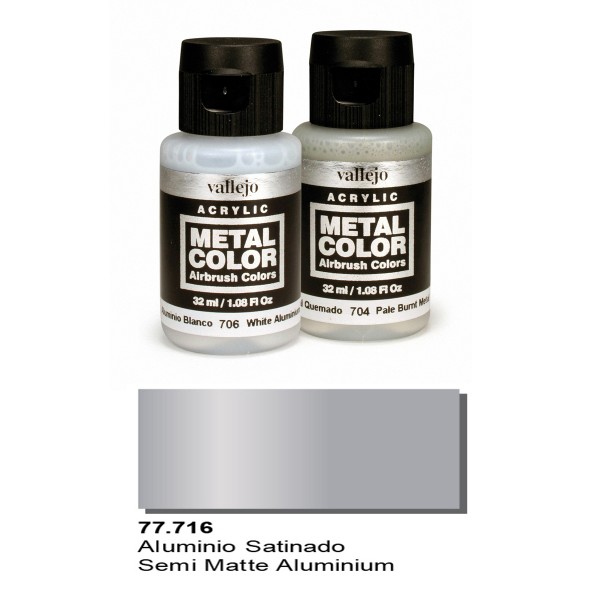 Vallejo Metal Color - Semi Matte Aluminium (32ml) - WarGameStore