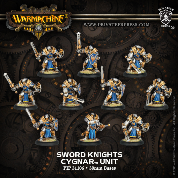 Cygnar Sword Knights (10 models) - WarGameStore