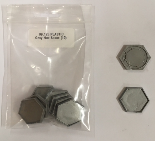 Hex Base Blank (30) GREY - WarGameStore
