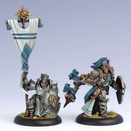 Warmachine Cygnar Precursor Knight Officer and Standard Bearer ...