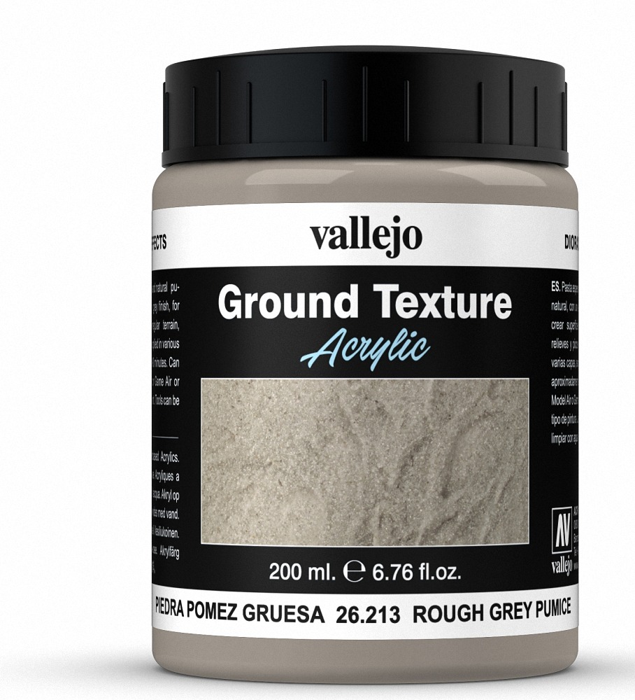 Vallejo Stone Textures - Rough Grey Pumice 200ml - WarGameStore