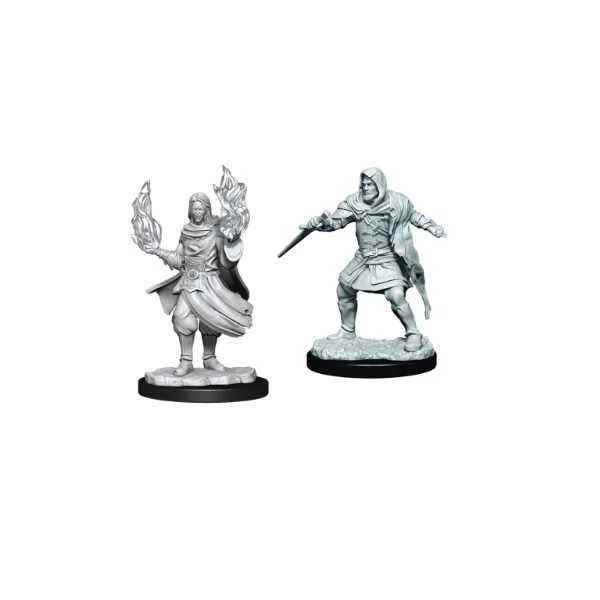 Critical Role Unpainted Miniatures: Hollow One Rogue and Sorceror Male ...
