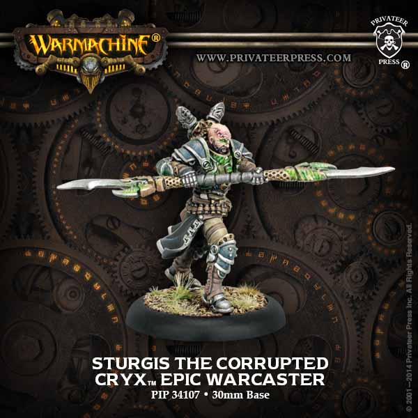 Sturgis The Corrupted Epic Warcaster Cryx Warmachine - WarGameStore